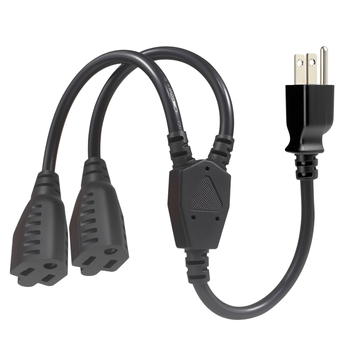 Heavy-Duty Extension Cord Splitter 1 to 2 — Cyberguys