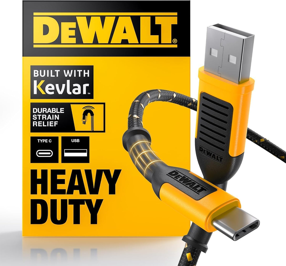 DEWALT USB-A to USB-C Cable – Fast Charging Cord — Cyberguys