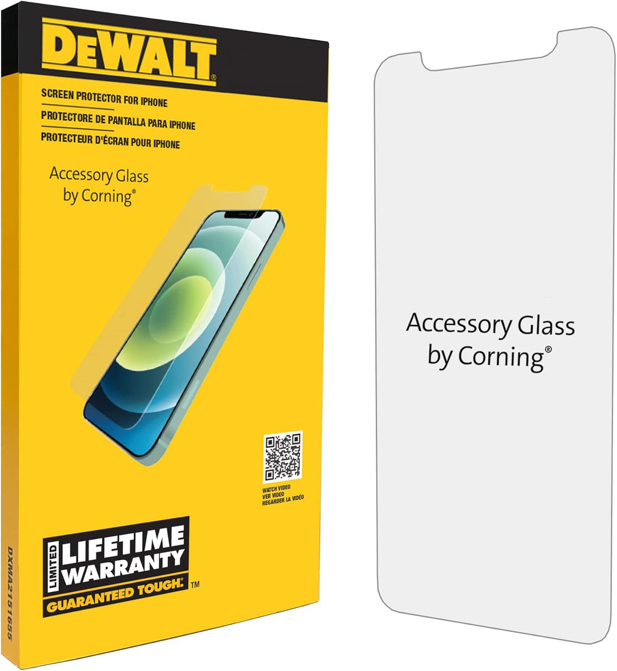 DEWALT iPhone 12 Glass Screen Protector – Engineered by Corning — Cyberguys