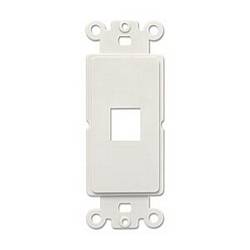 DECORA FACEPLATE, 1 PORT KEYSTONE INSERT, WHITE — Cyberguys